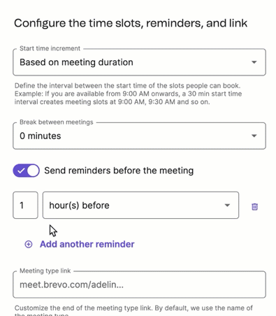 Send meeting reminders to you and your clients – Brevo - Help Center