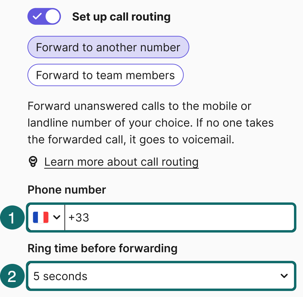 Set up call routing – Brevo - Help Center