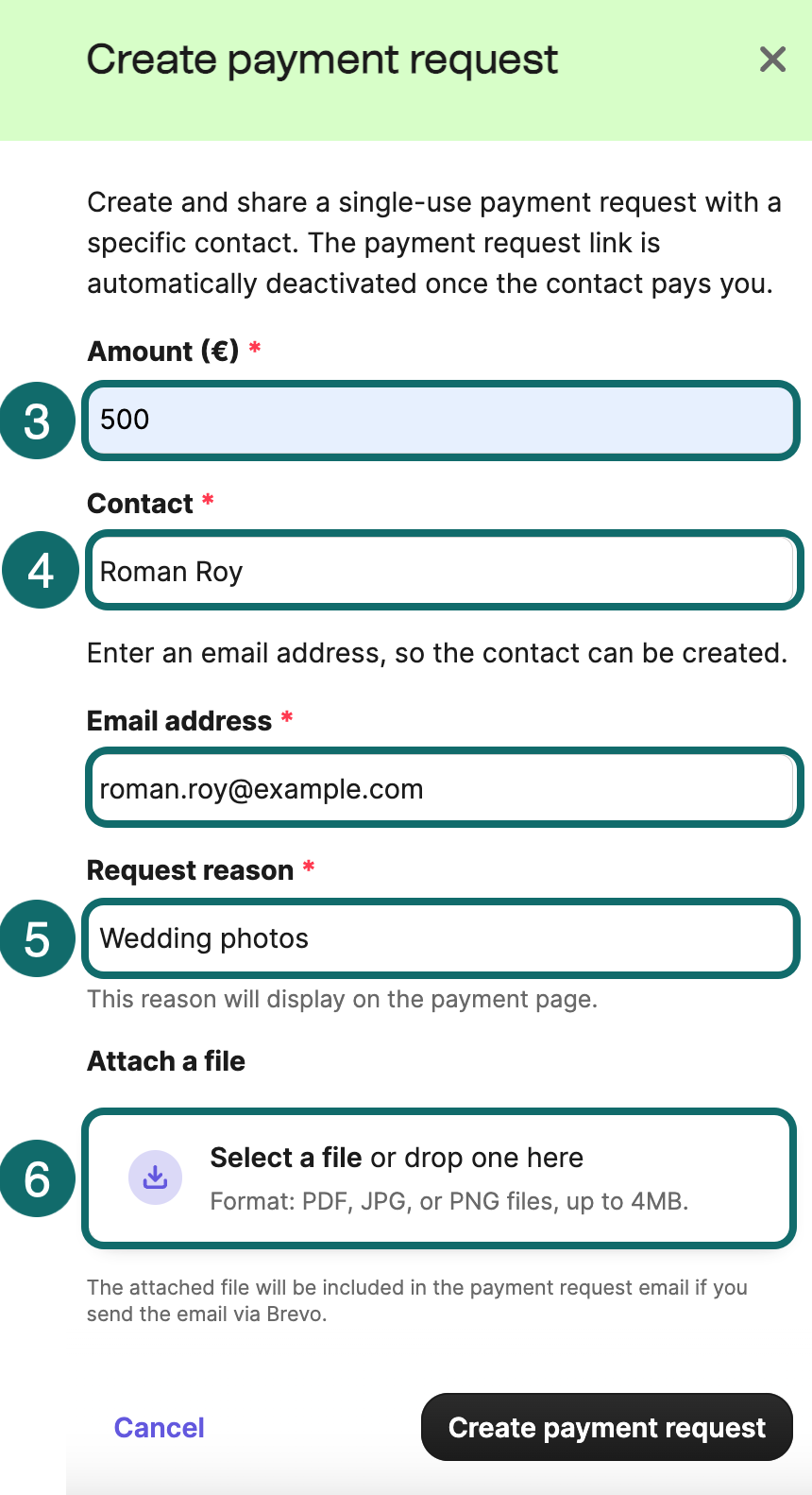 Zahlungsaufforderungen an Ihre Kundinnen und Kunden senden – Startseite