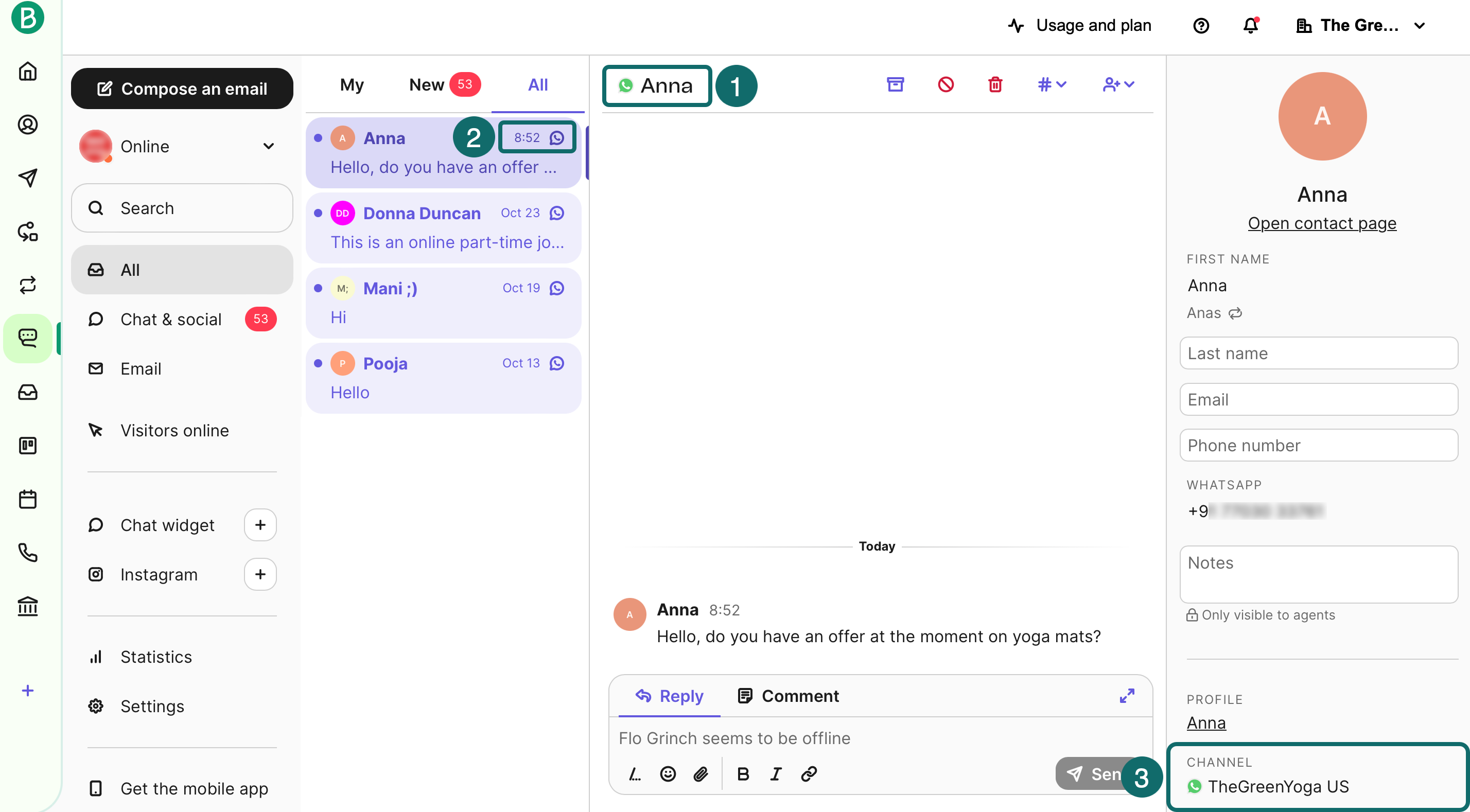 Send and reply to WhatsApp messages with Conversations – Home