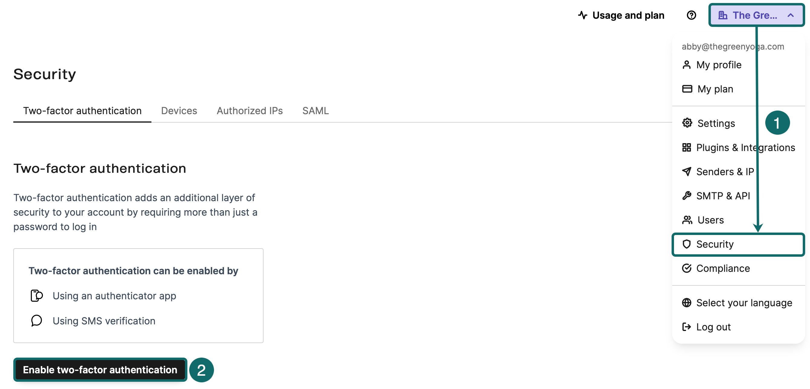 Secure your account with Two-Factor Authentication (2FA) – Home