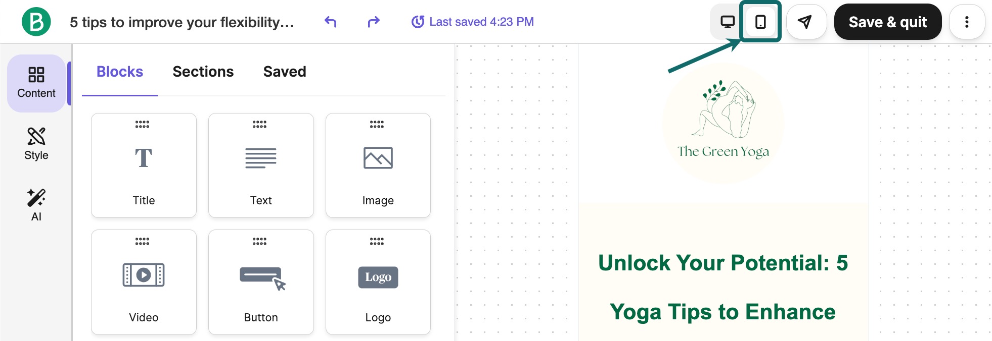 Drag And Drop Editor Part 6 Optimize Your Email Design For Mobile