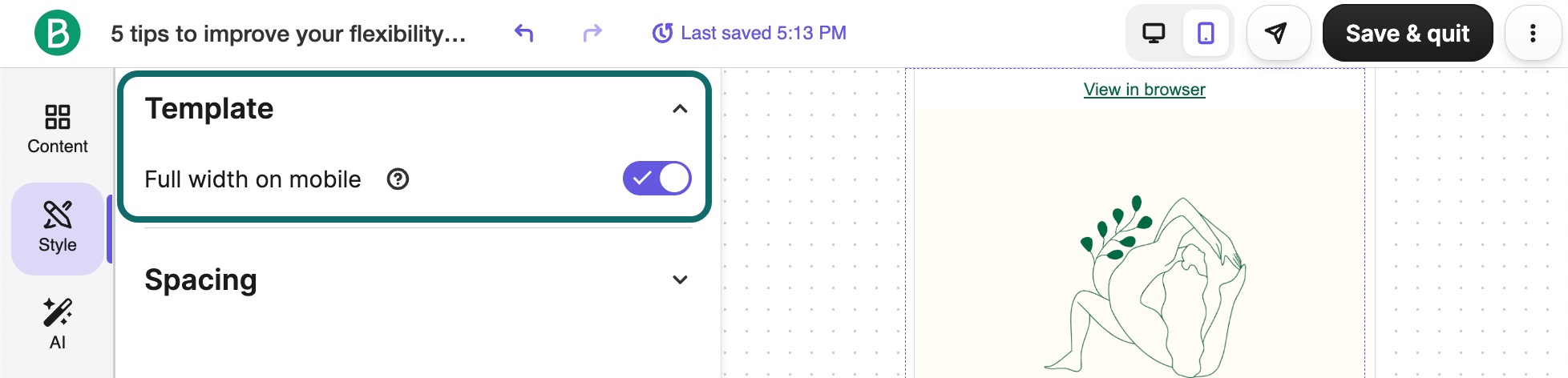 Drag & Drop Editor - Part 6: Optimize your email design for mobile ...