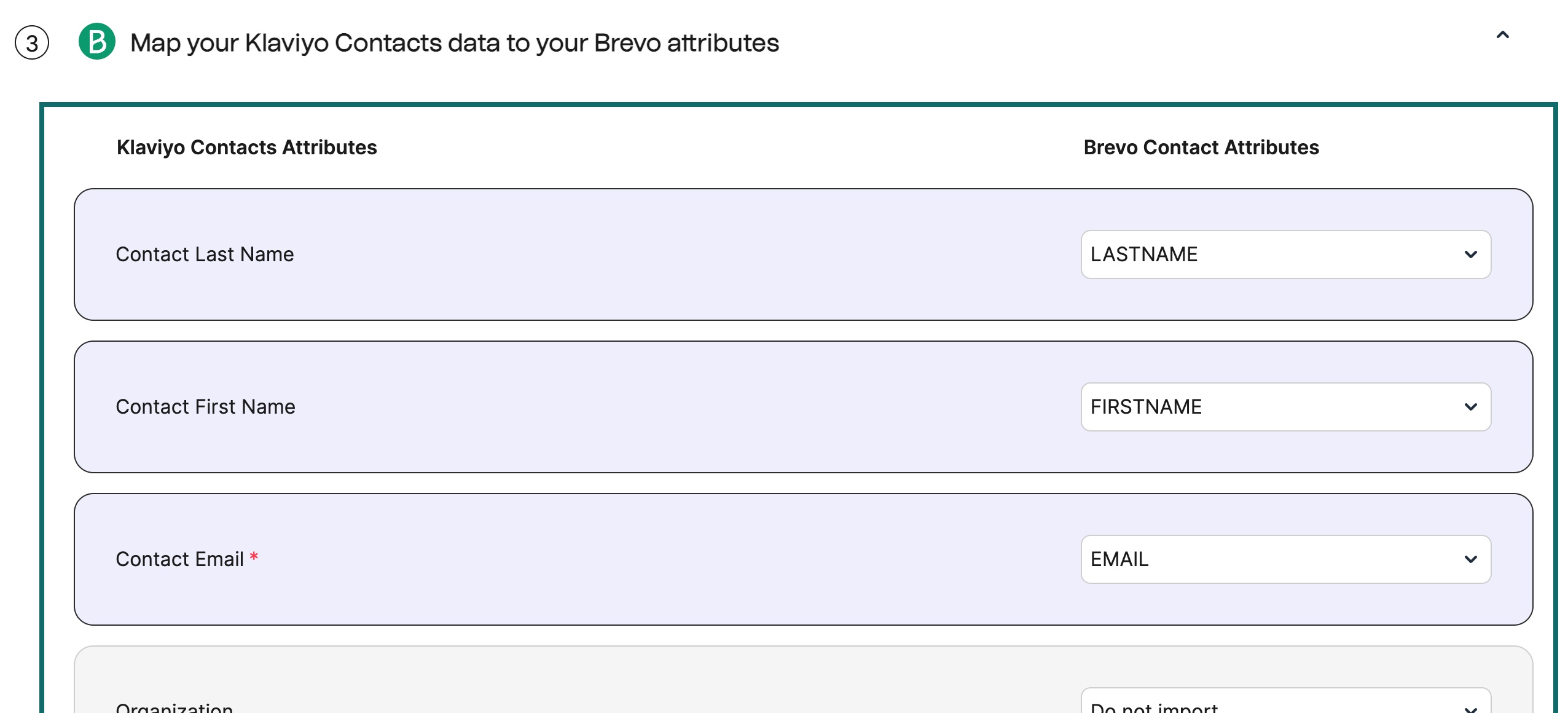 Klaviyo integration (by Brevo) - Import and update your contacts to migrate to Brevo – Home