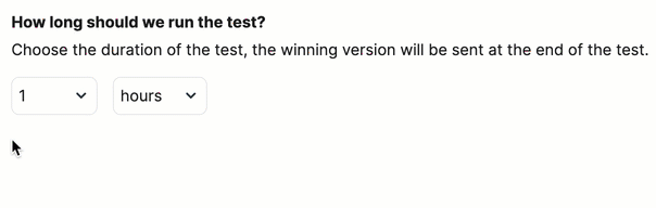 Create an A/B Test campaign – Home
