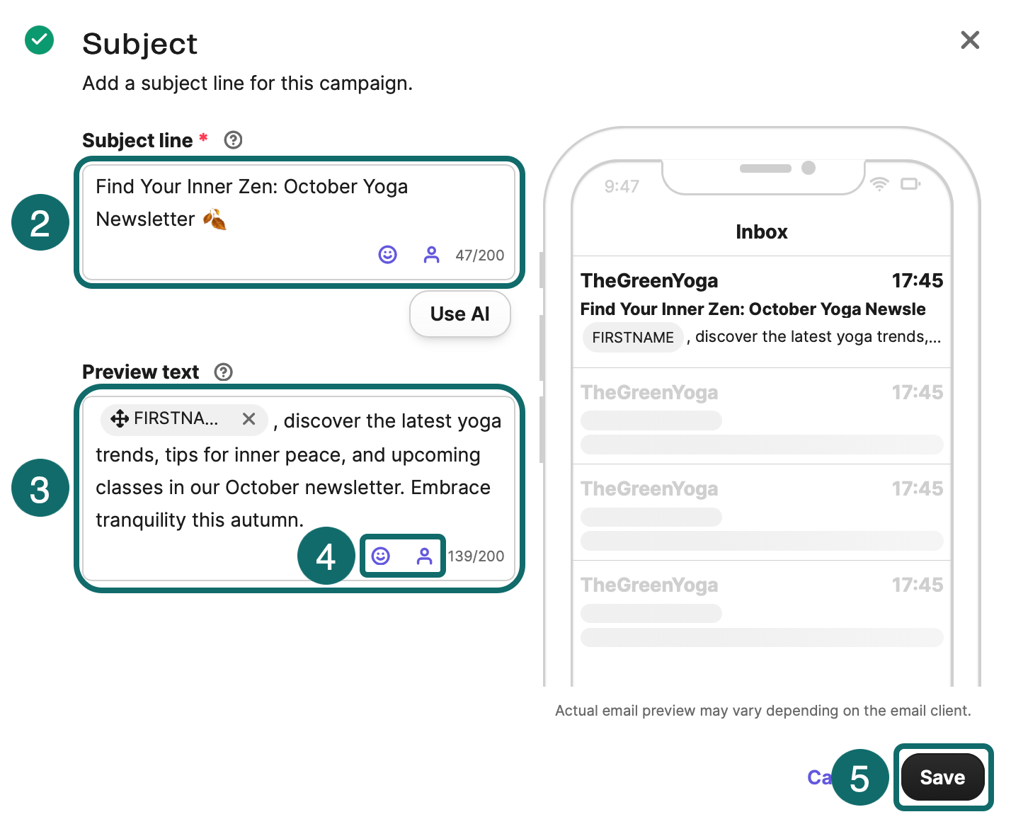 Creazione e invio di una campagna email – Home
