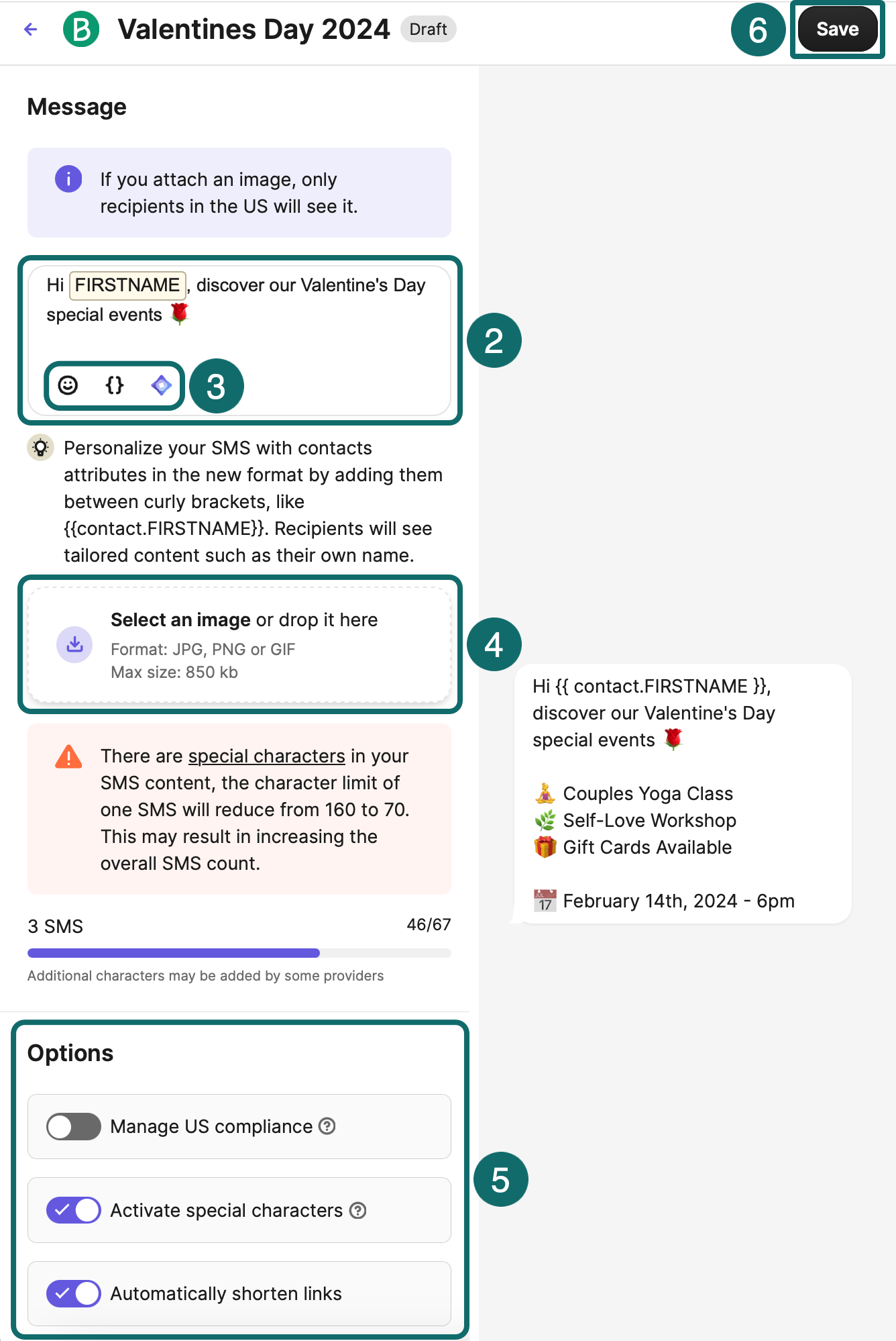 Create an SMS campaign – Home