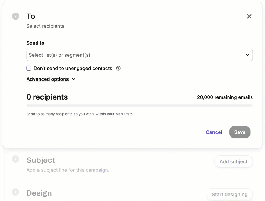 Exclude and filter recipients from your email campaigns – Home