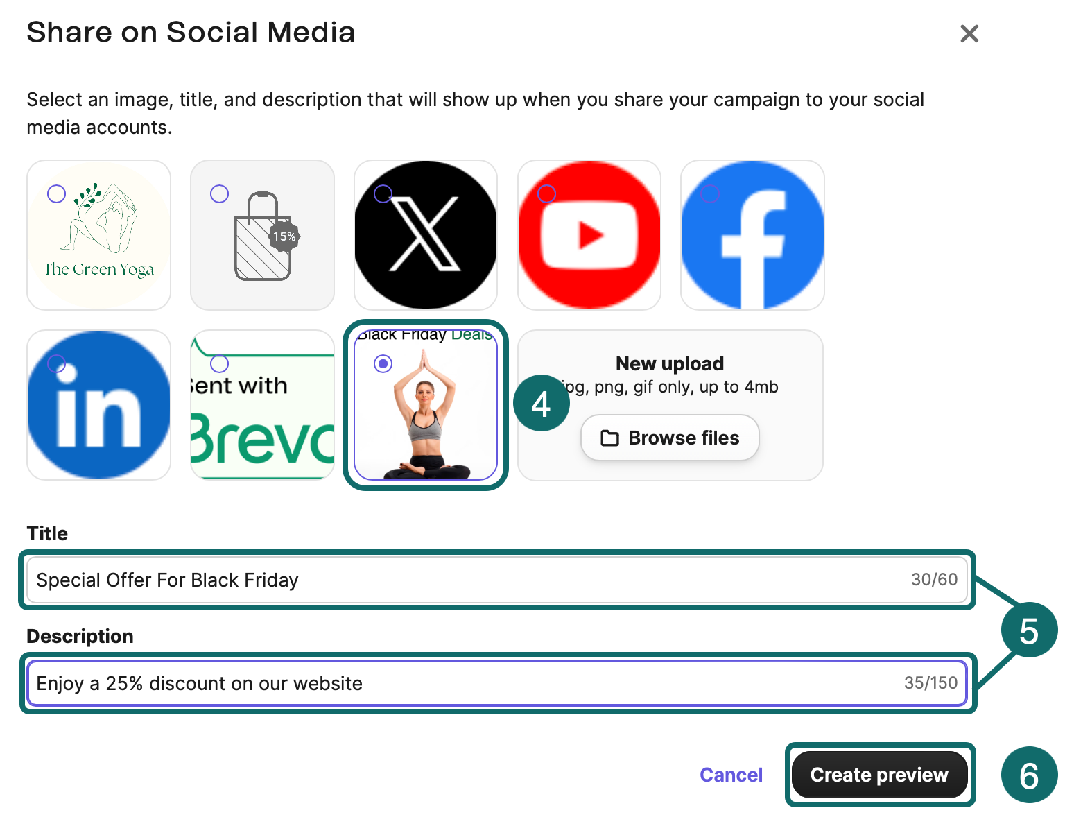 Share your email campaigns on social media or on your website – Home