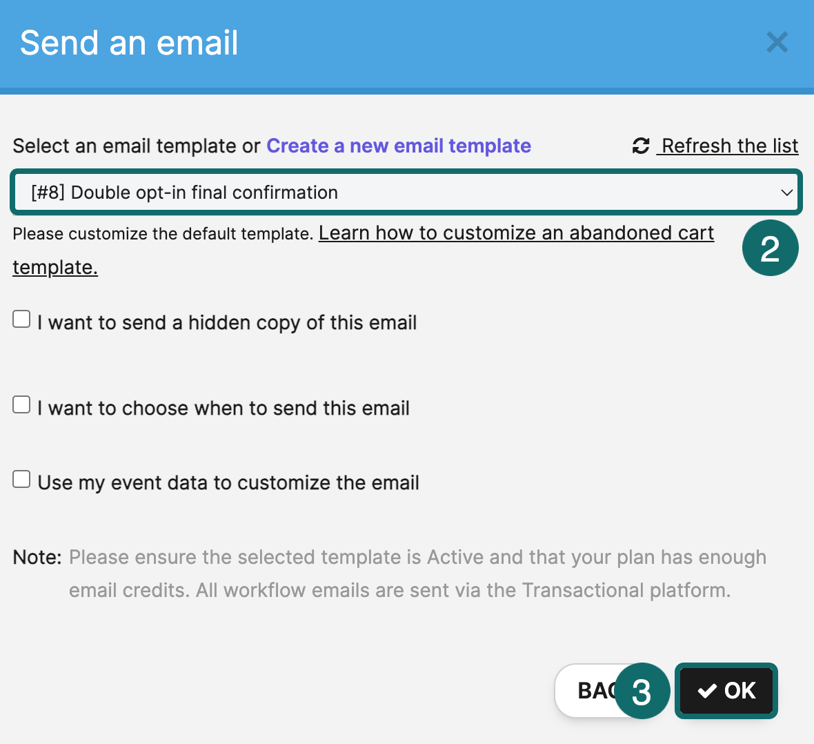 Classic editor - Set up a double opt-in subscription automation for a ...