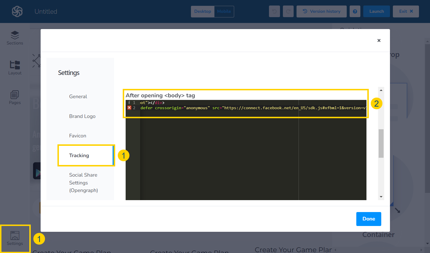 Add a Facebook comment section to your landing page – Brevo - Help Center