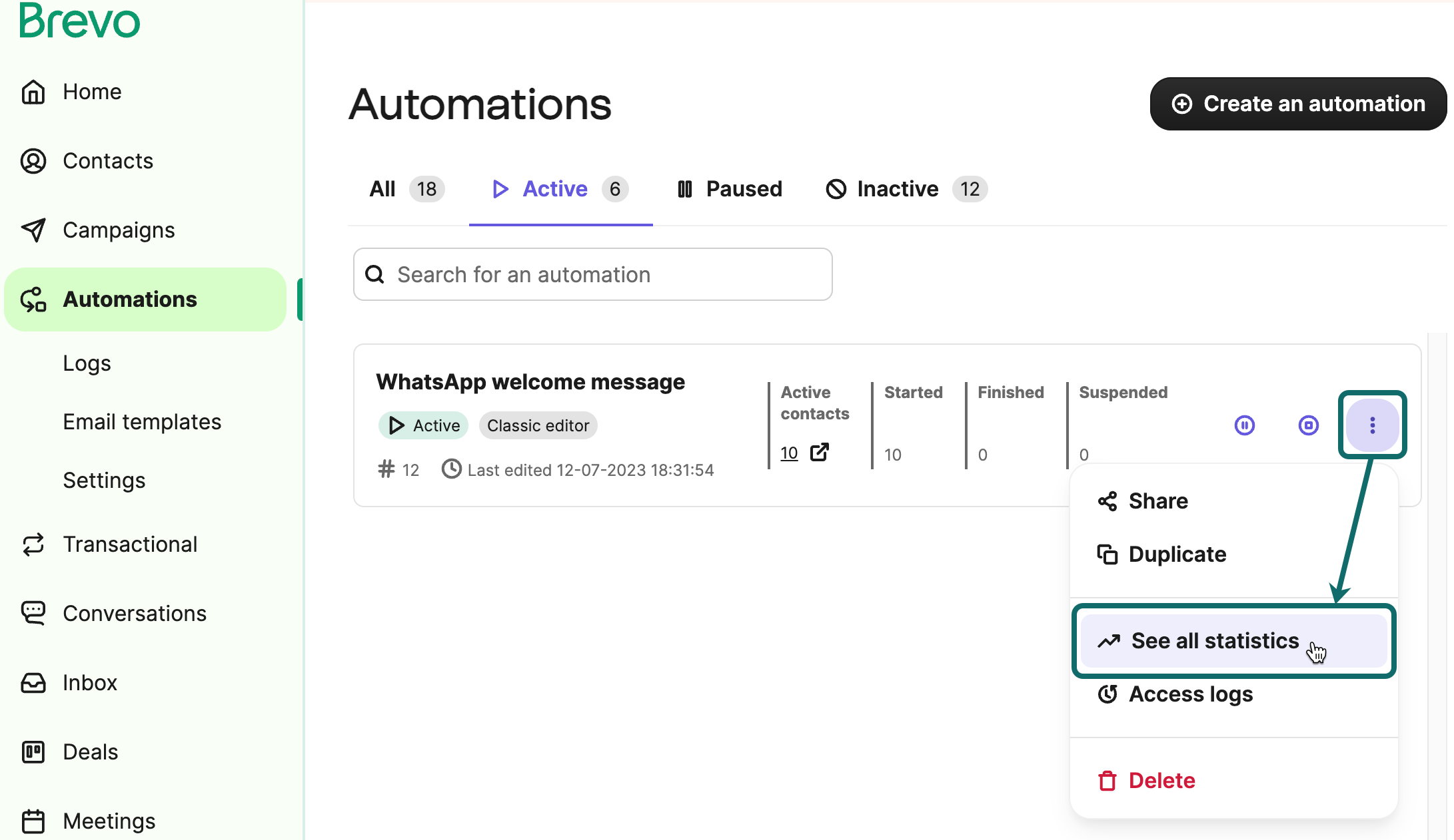 Send WhatsApp messages through an automation – Brevo - Help Center